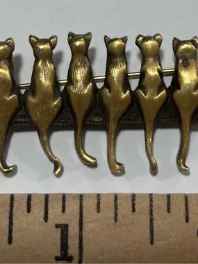 Cat | Vintage Mfa Cats In A Row Brooch Pin Museum Of Fine Arts Boston ...